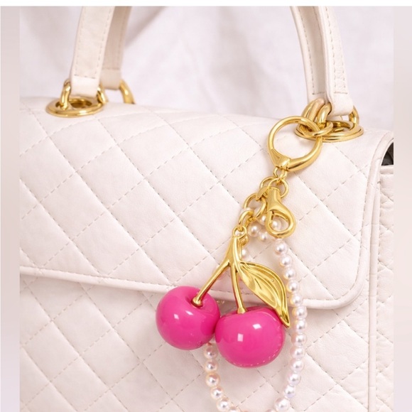 Accessories | Cherries Key Chainbag Charm Hot Pink Light Pink Or Red ...